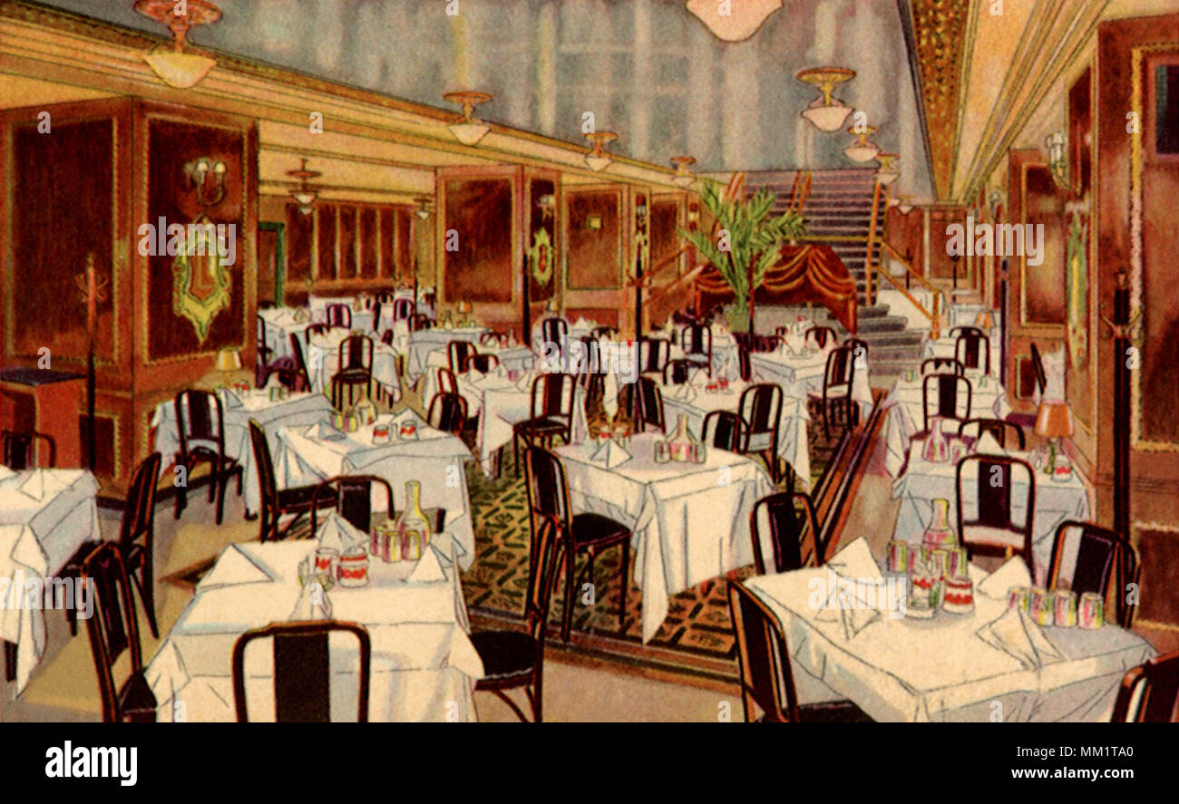 Restaurant in Morrison Hotel. Chicago. 1920 Stock Photo - Alamy