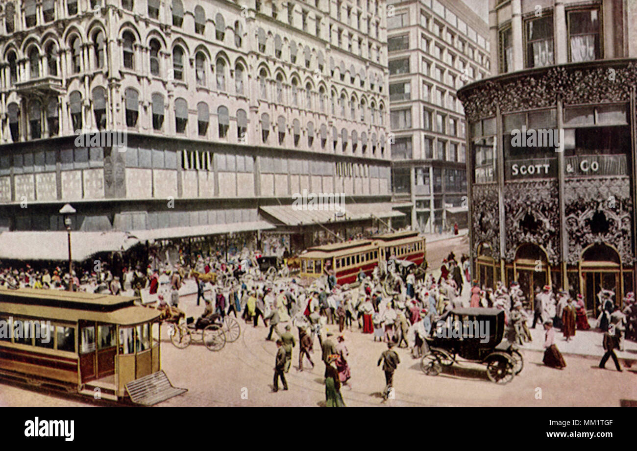 State and Madison Streets. Chicago. 1910 Stock Photo - Alamy