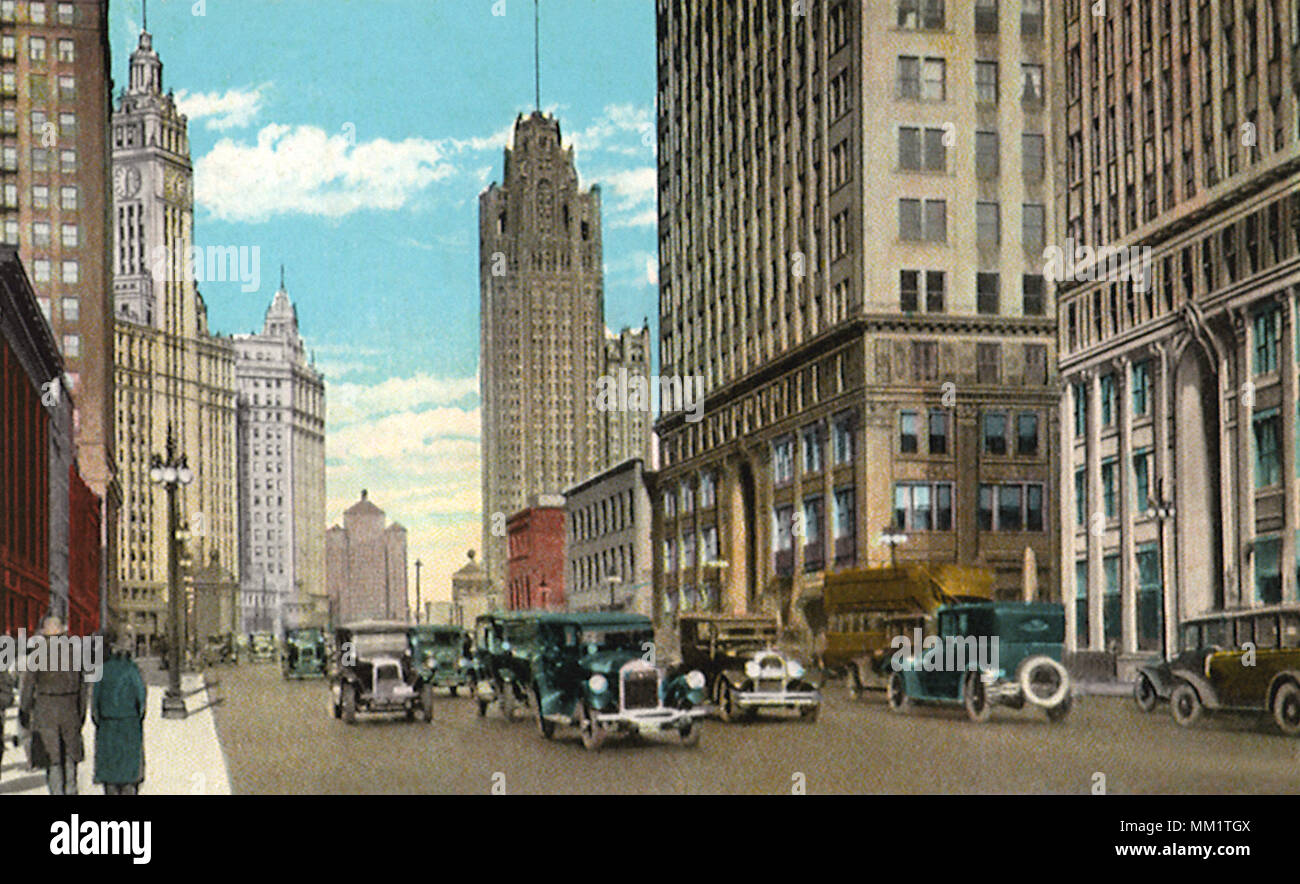 Michigan Boulevard. Chicago. 1933 Stock Photo - Alamy