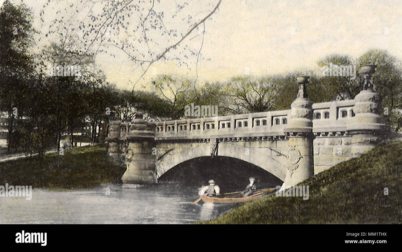 Bridge in Garfield Park. Chicago. 1906 Stock Photo - Alamy