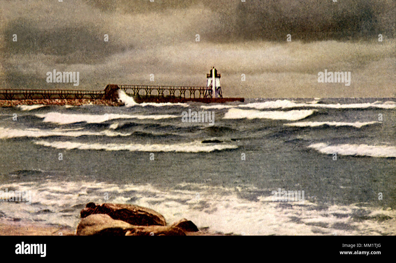 Lake Michigan. Chicago. 1916 Stock Photo - Alamy