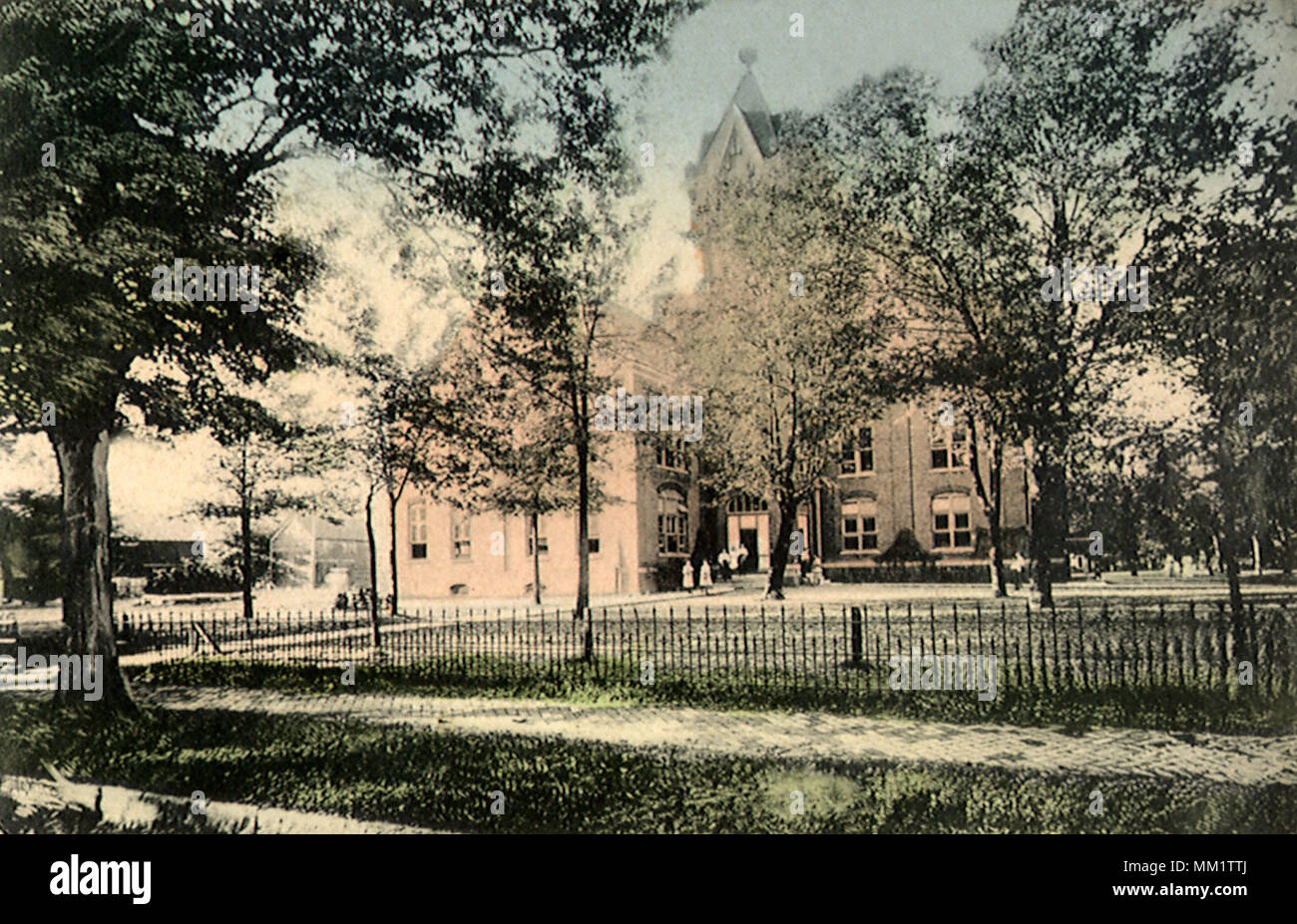 High School. Pekin. 1910 Stock Photo - Alamy
