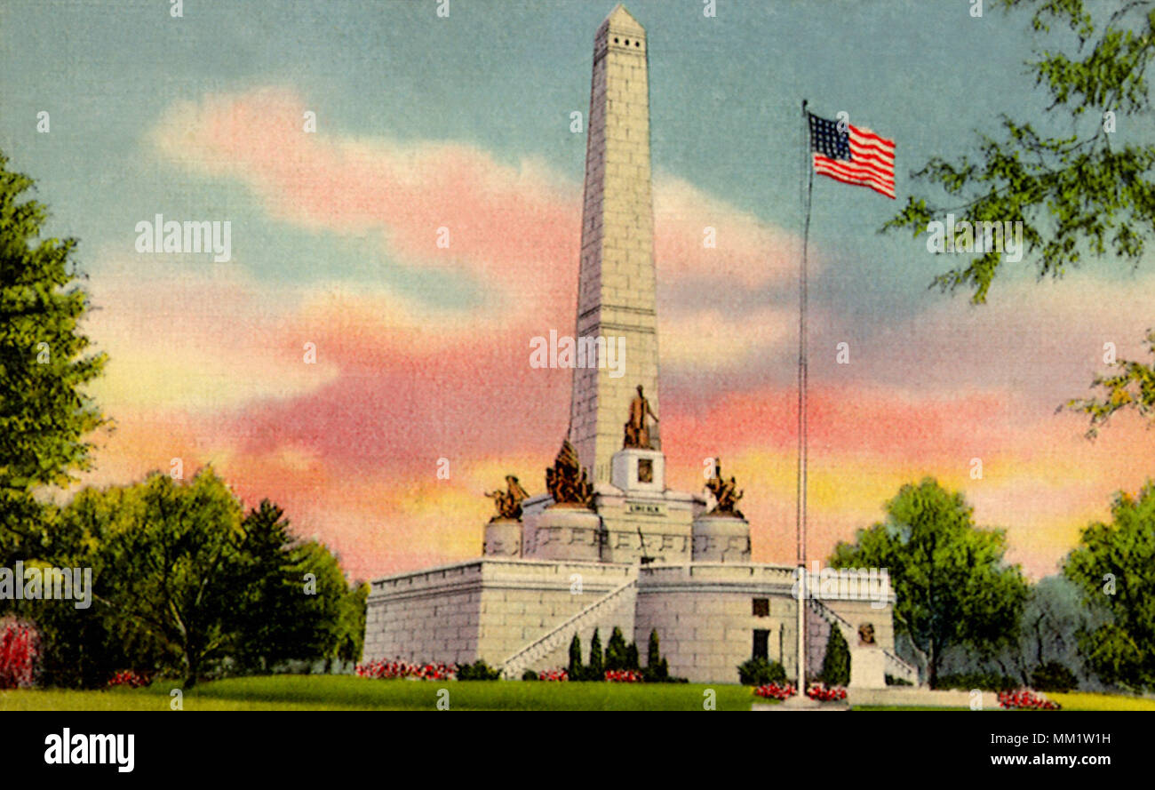 The Lincoln Tomb. Springfield. 1938 Stock Photo - Alamy