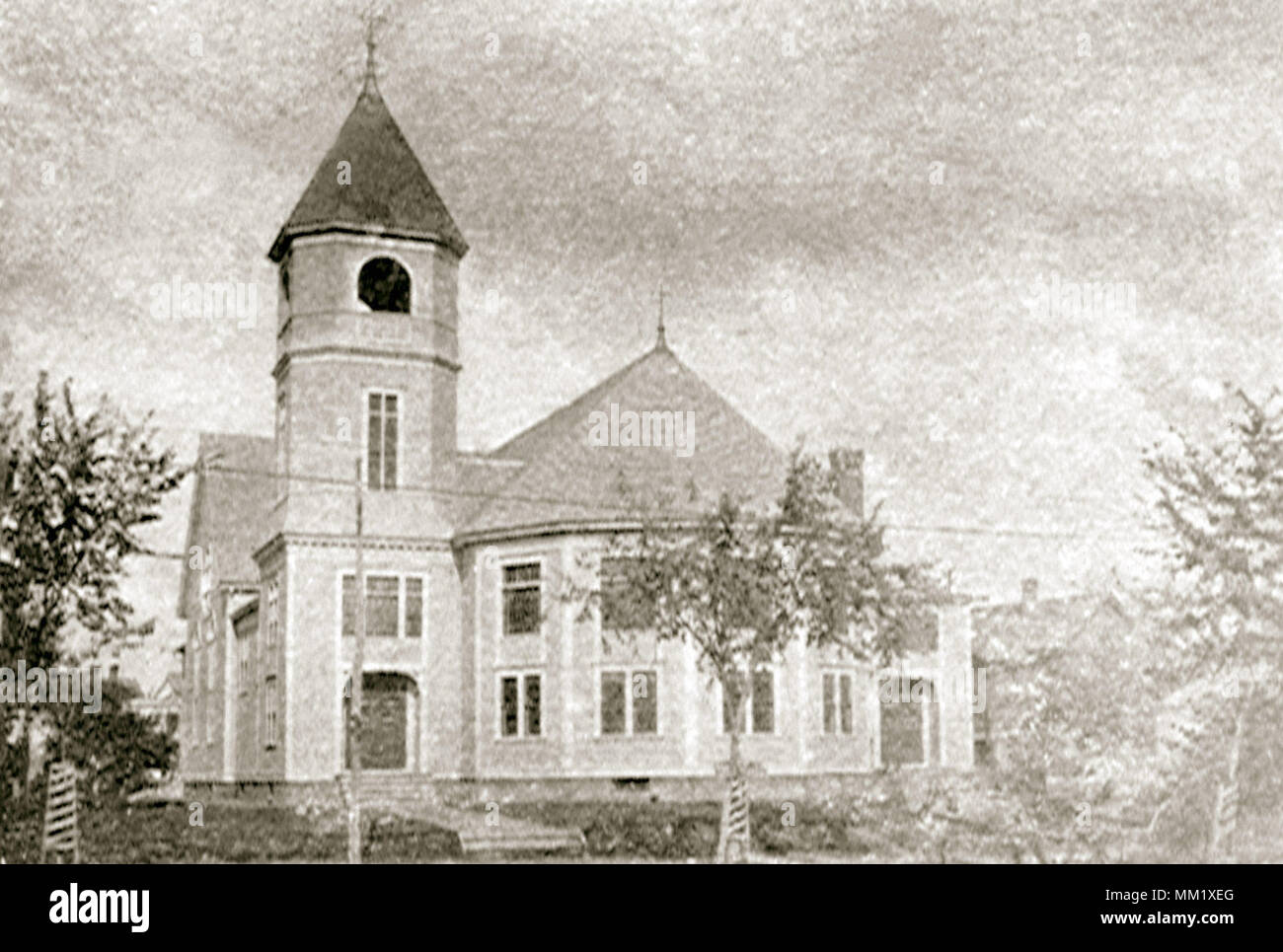 Park Avenue Methodist Church. Worcester. 1895 Stock Photo - Alamy