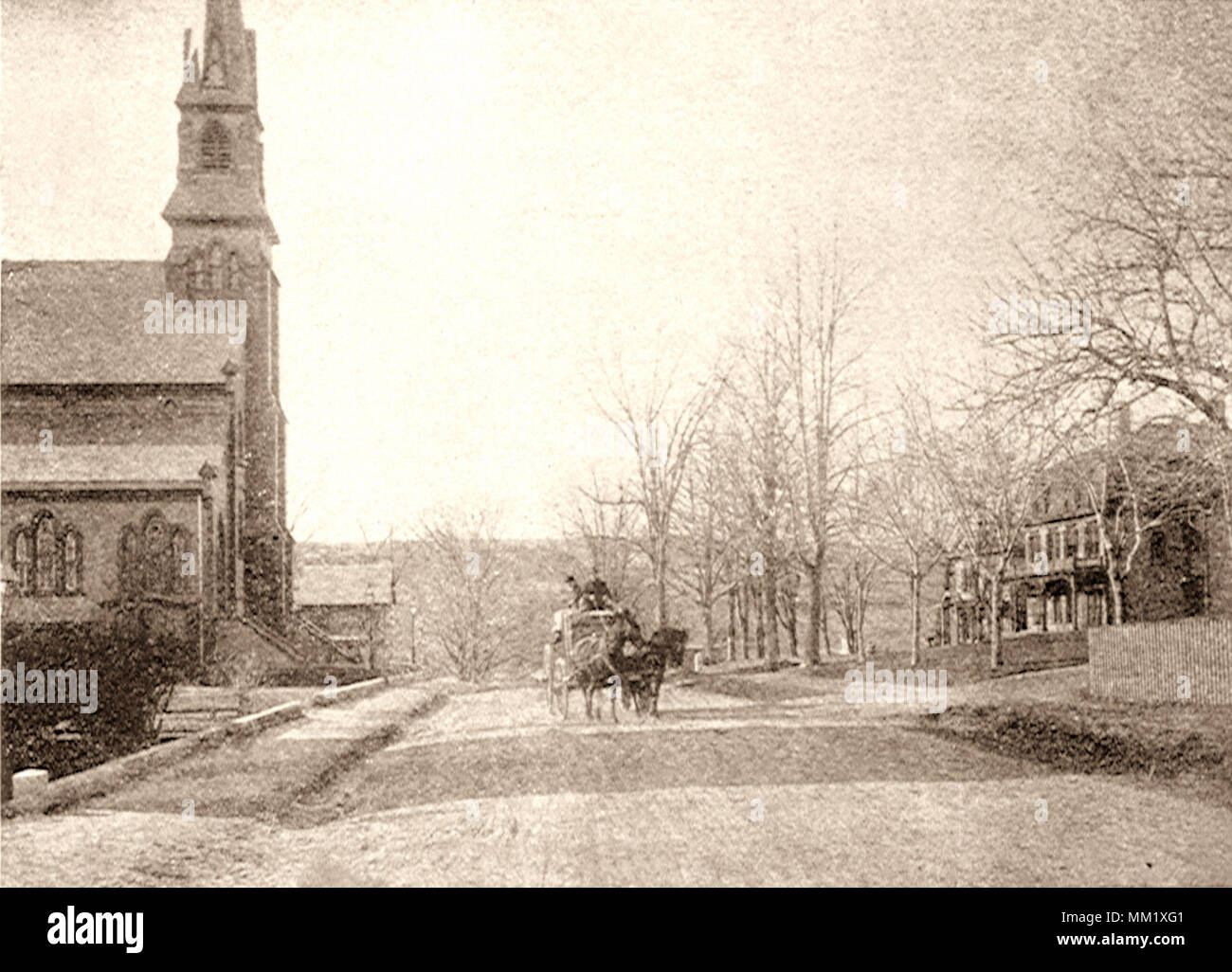 Catholic Church. West Boylston. 1895 Stock Photo - Alamy