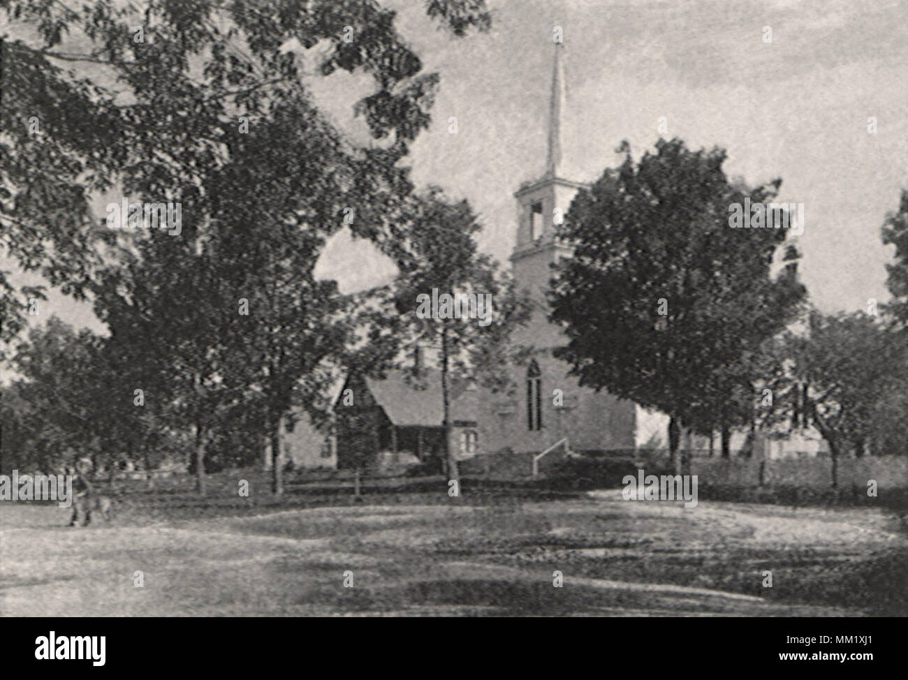 Church and Library. Templeton. 1895 Stock Photo - Alamy