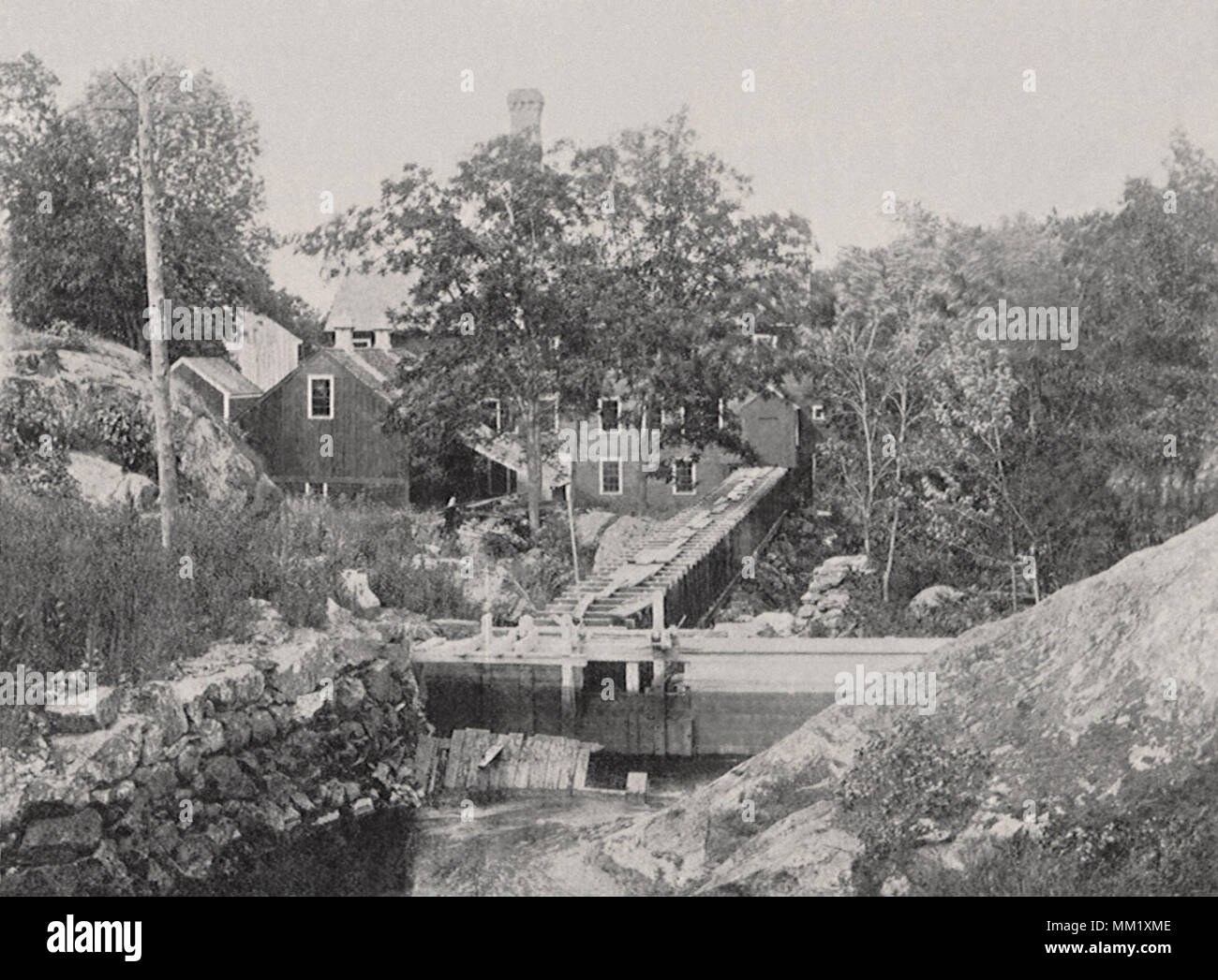 A Roadside Factory. Harvard. 1895 Stock Photo - Alamy