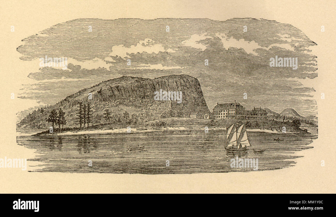 Mount Kineo Old House. Moosehead Lake. 1890 Stock Photo - Alamy