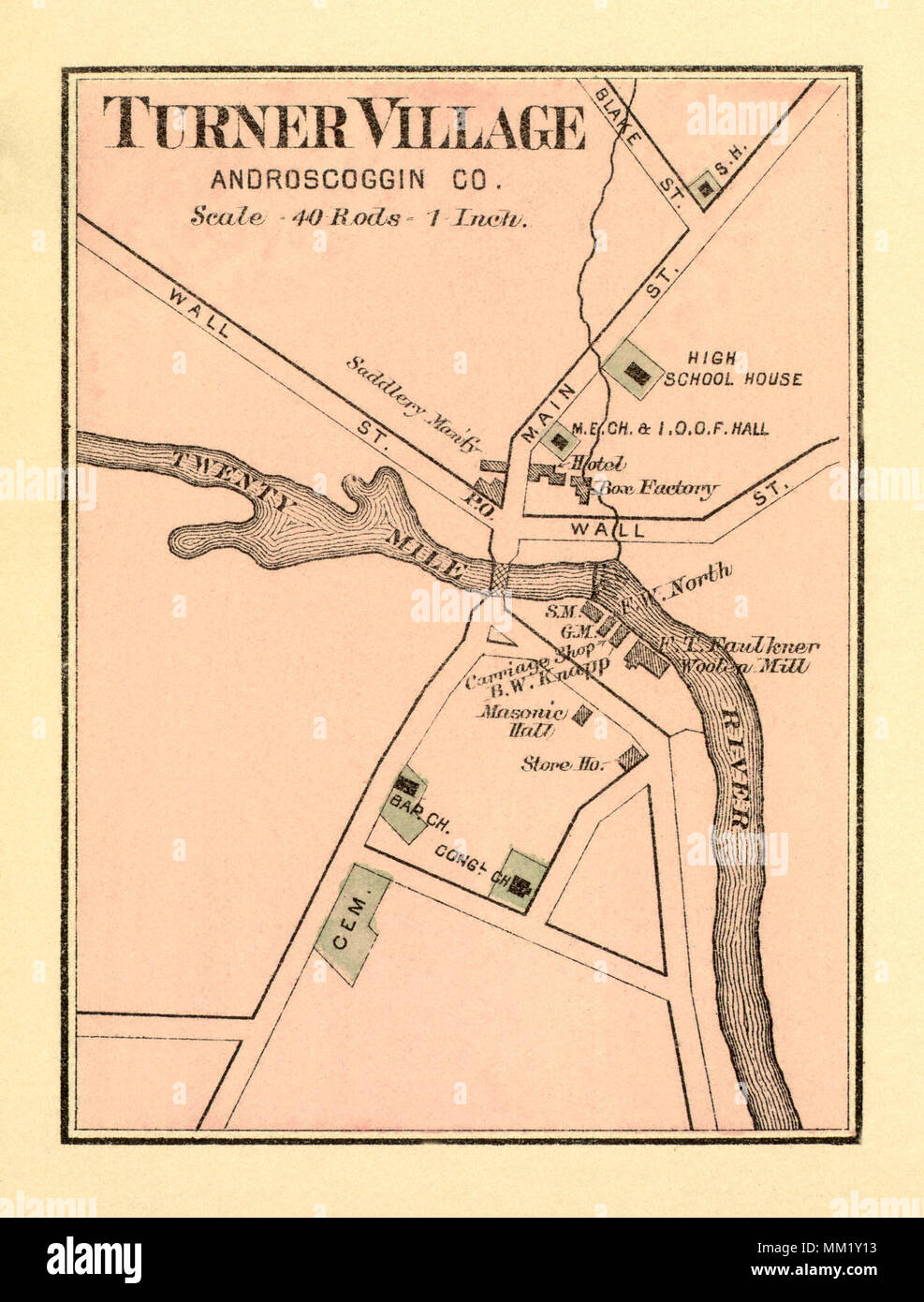 Map of village hi-res stock photography and images - Alamy