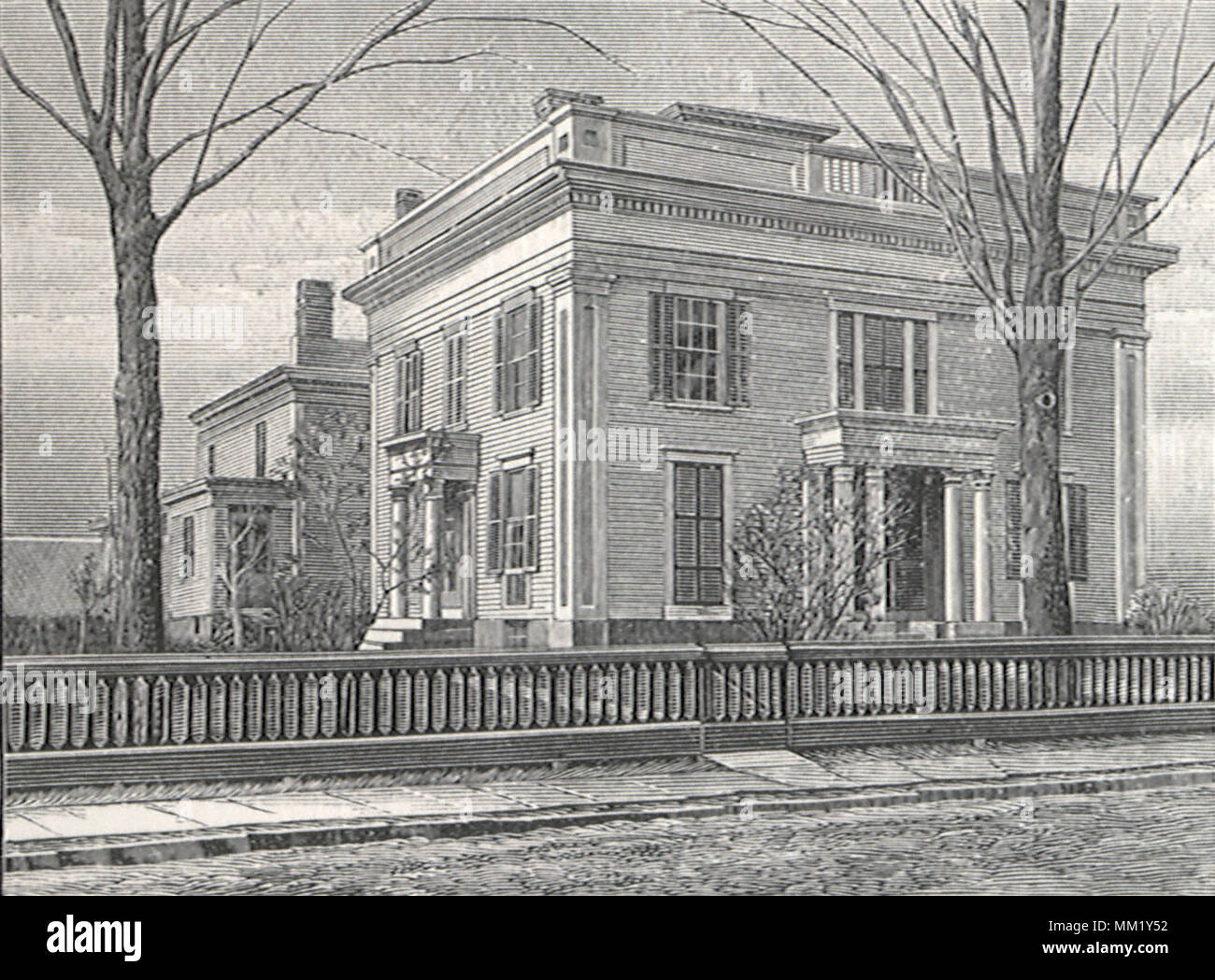The Prichard Homestead. Waterbury. 1890 Stock Photo - Alamy