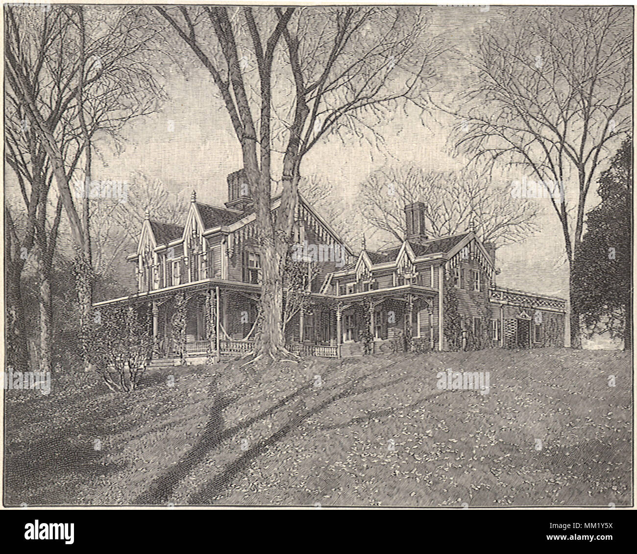 Home of The C. B. Merriman Family. Waterbury. 1894 Stock Photo - Alamy