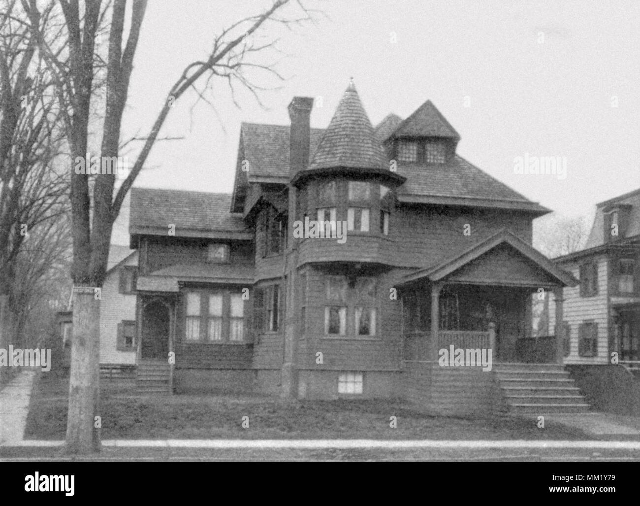 Residence of Harry Hungerford. Stamford. 1892 Stock Photo - Alamy