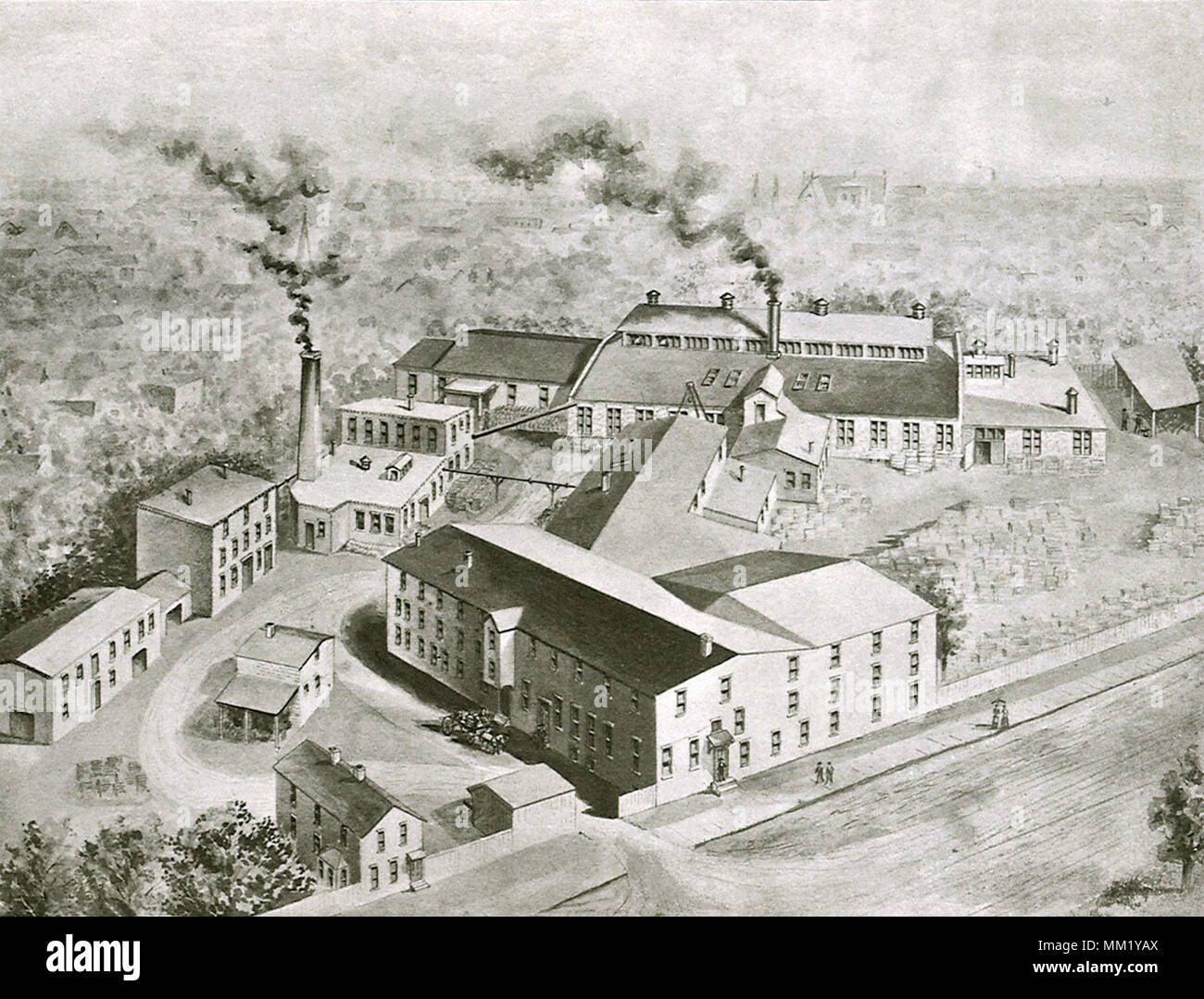 The Stamford Foundry Company. Stamford. 1892 Stock Photo - Alamy