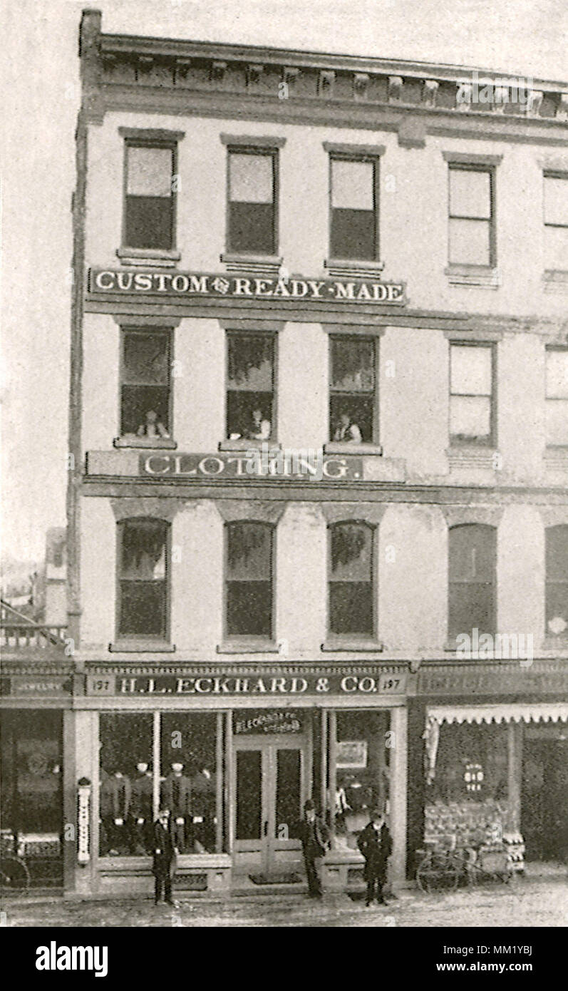 Pitt's Building. Stamford. 1892 Stock Photo - Alamy