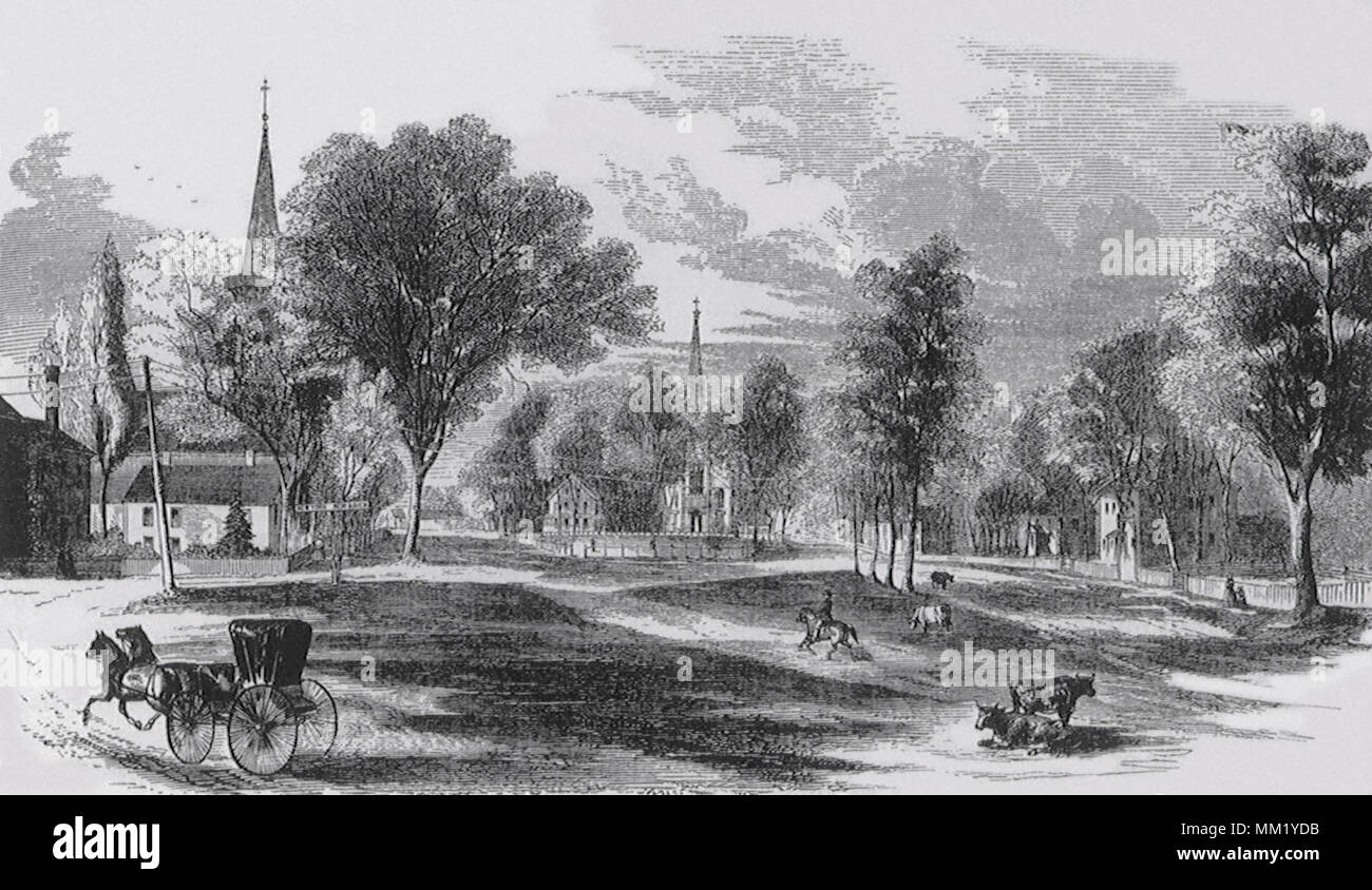 View of The Green. Norwalk Stock Photo - Alamy