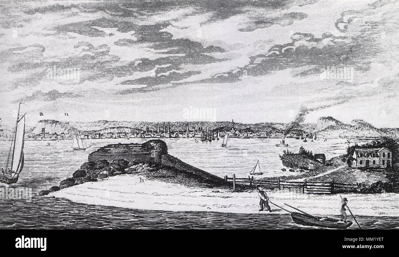 Fort Hale's Battery. New Haven. 1836 Stock Photo - Alamy