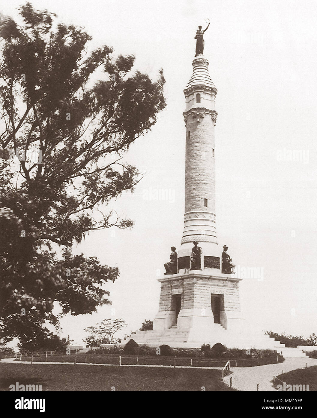 Soldiers and Sailors Monument. New Haven. 1887 Stock Photo - Alamy