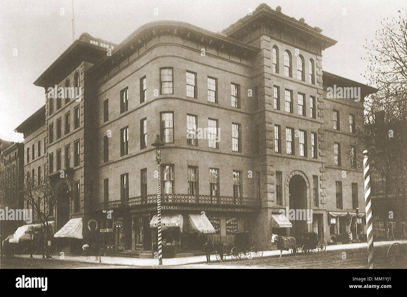 The Allyn House Hotel. Hartford. 1880 Stock Photo - Alamy