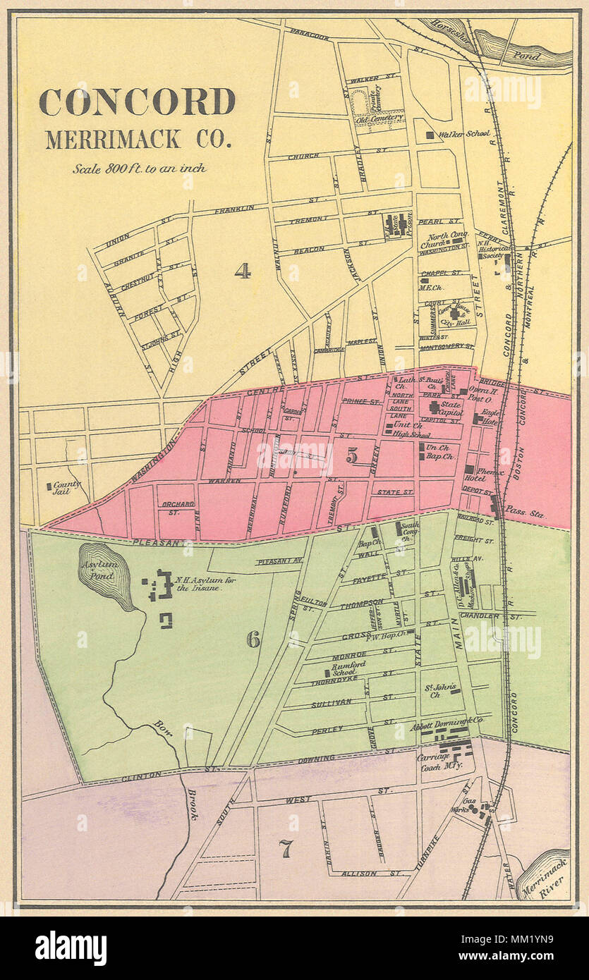 Map of concord hi-res stock photography and images - Alamy