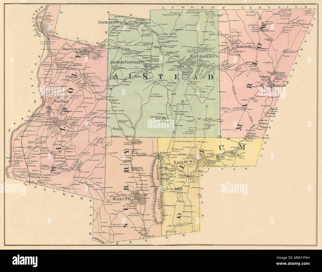 Walpole map hi-res stock photography and images - Alamy