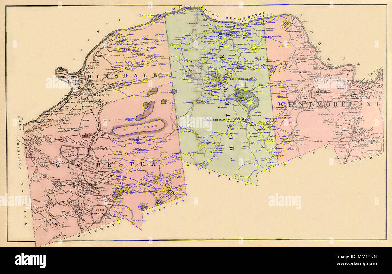 Map of winchester hi-res stock photography and images - Alamy