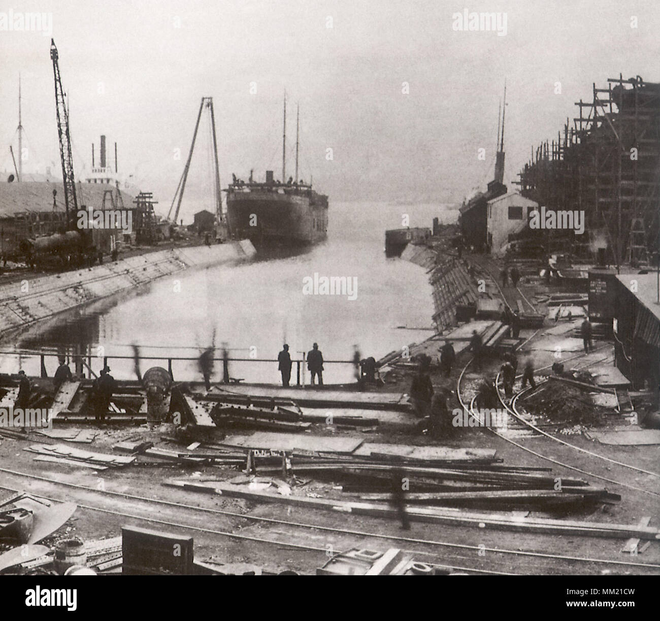 Bethlehem Steel's Shipbuilding Facilities. Baltimore. 1910 Stock Photo ...