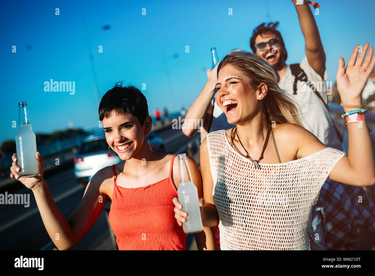 Group of young friends having fun together Stock Photo - Alamy