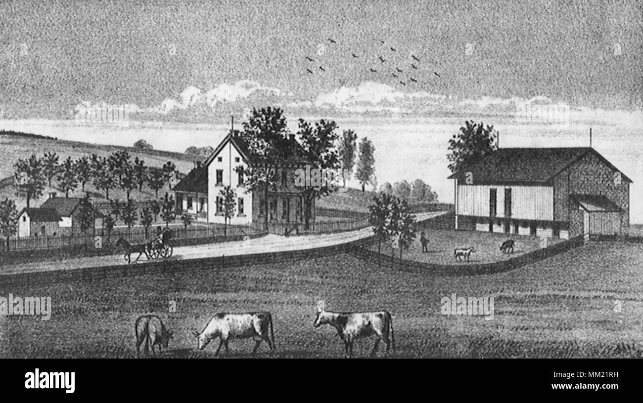 Residence & Farm of Henry Ranger. Funkstown. 1877 Stock Photo - Alamy