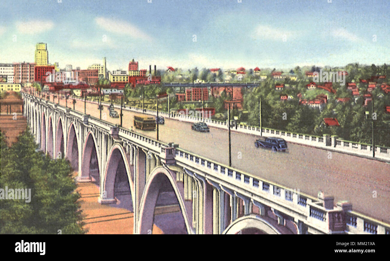 North Hill Viaduct. Akron. 1940 Stock Photo - Alamy