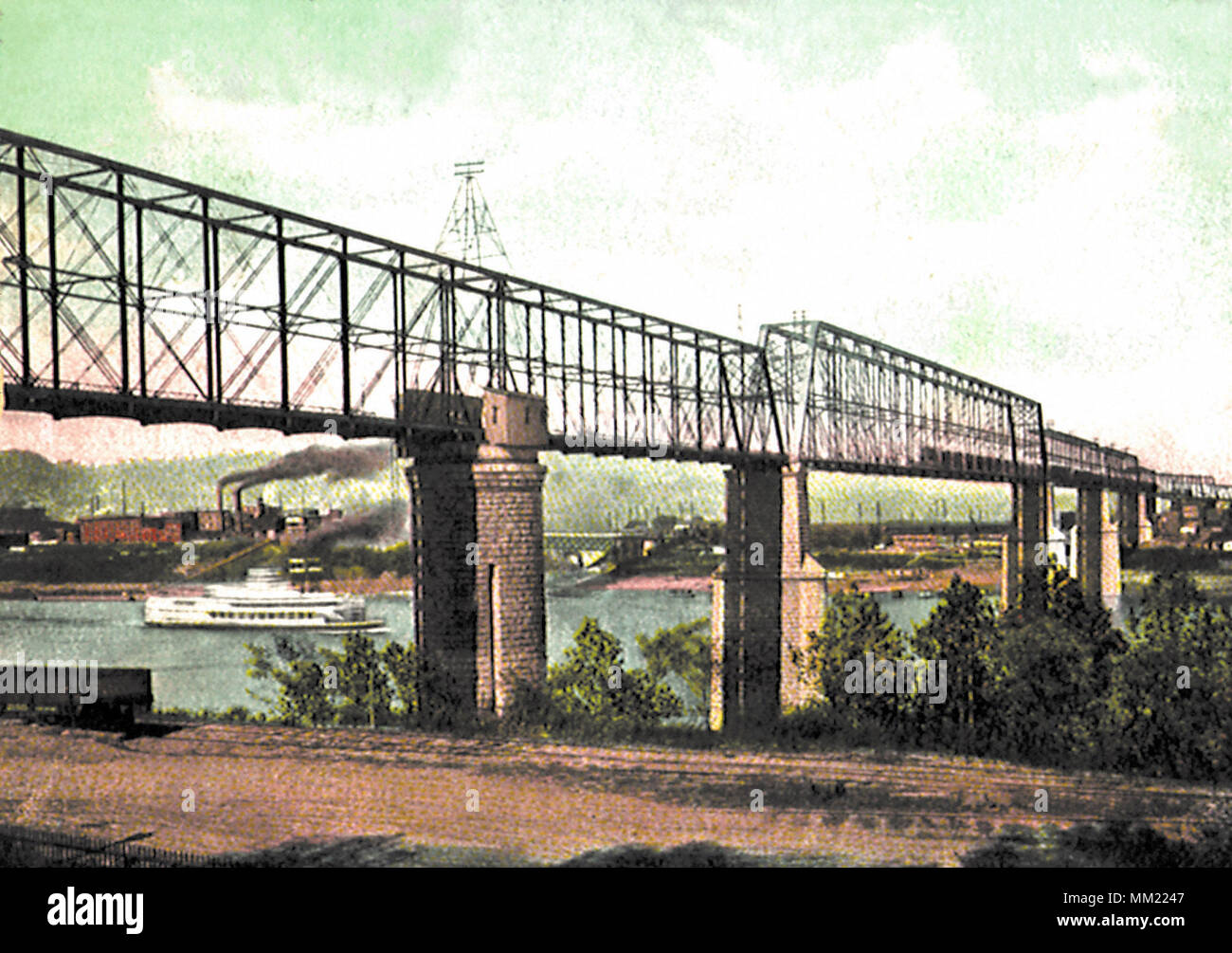 Southern Railroad Bridge. Cincinnati. 1910 Stock Photo - Alamy