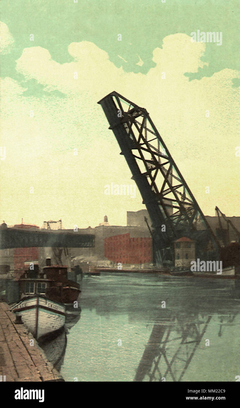 Jack Knife Bridge. Cleveland. 1910 Stock Photo - Alamy