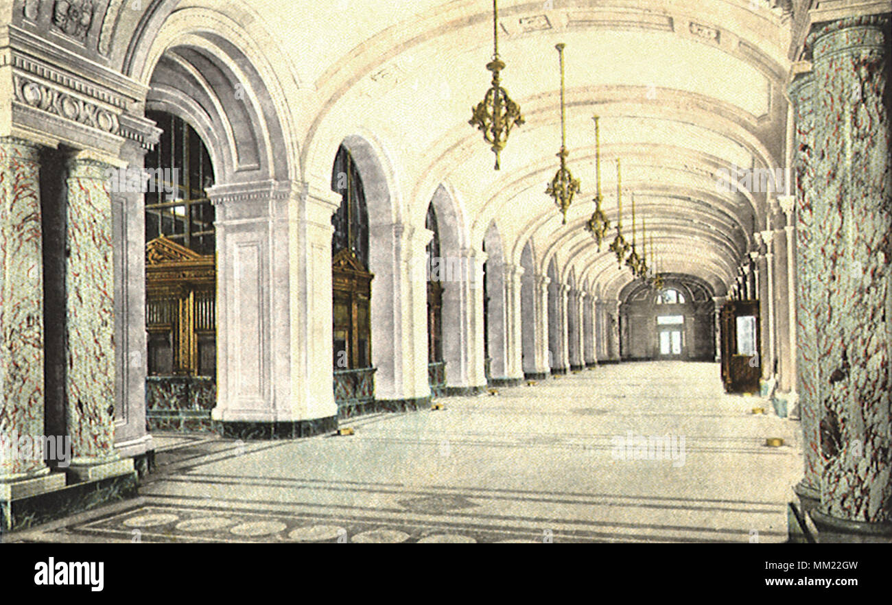 Interior View of the Post Office. Cleveland. 1915 Stock Photo - Alamy