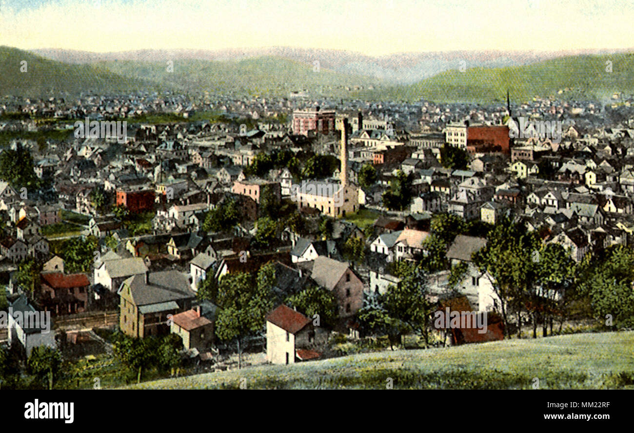 Bird's Eye View of City. Clearfield. 1920 Stock Photo - Alamy