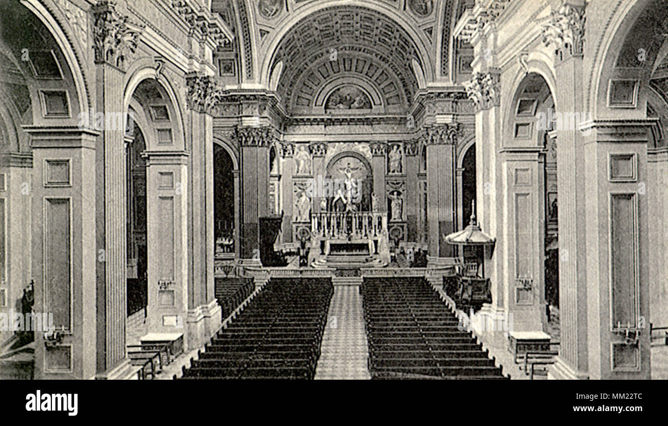 Interior of Cathedral. Philadelphia. 1908 Stock Photo - Alamy