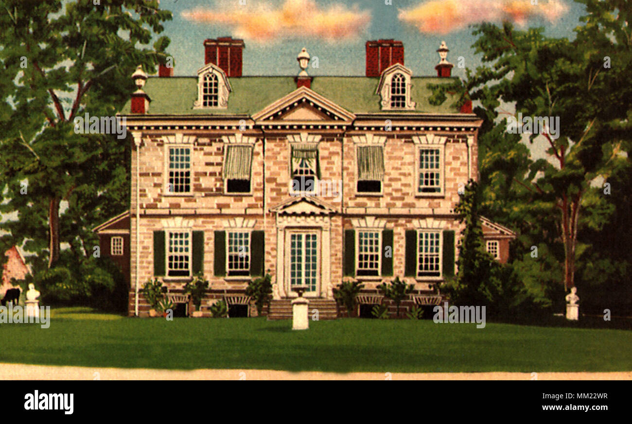 Chew House located on Battlefield. Philadelphia. 1948 Stock Photo - Alamy