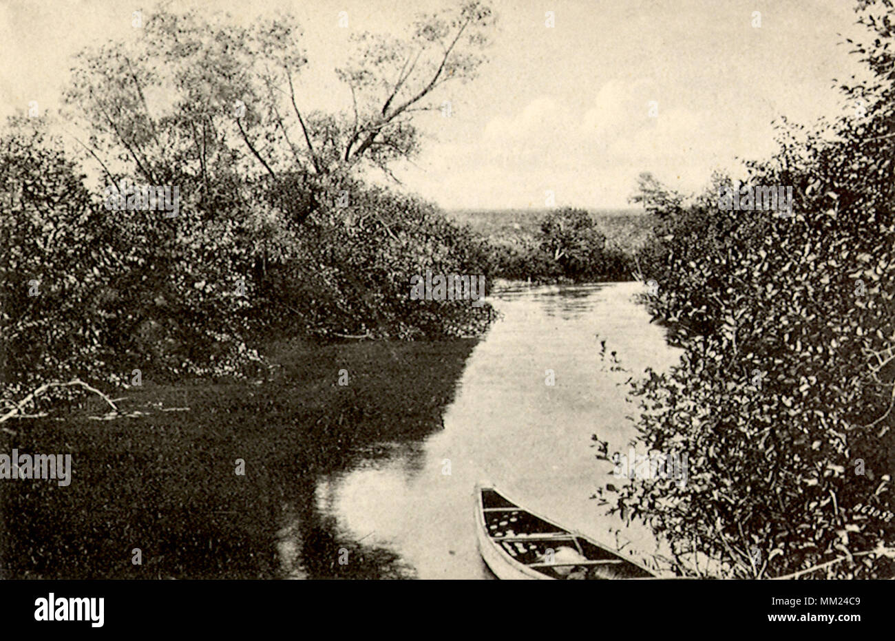 Five Miles up Kennebunk River. Kennebunkport. 1909 Stock Photo - Alamy