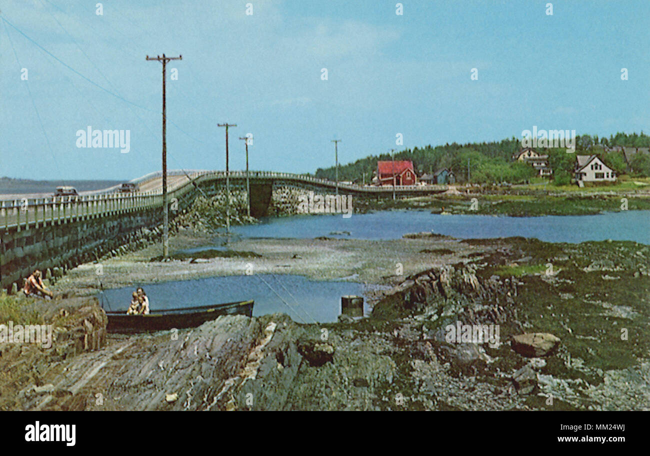 Cobb Bridge. Orrs Island. 1965 Stock Photo - Alamy