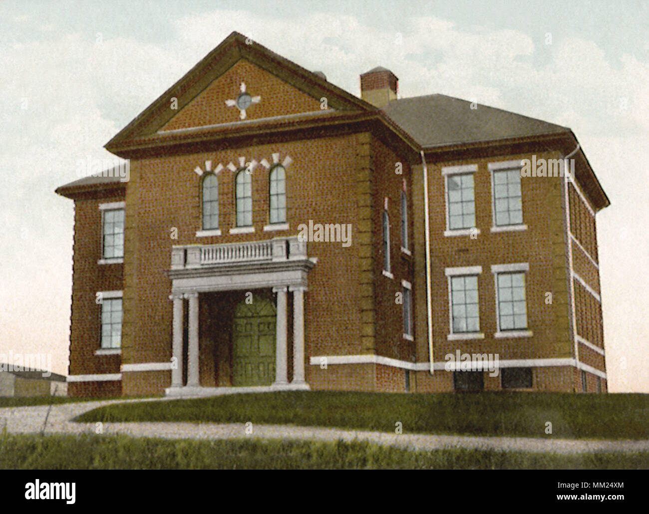Grammar School Building. Pittsfield. 1910 Stock Photo - Alamy