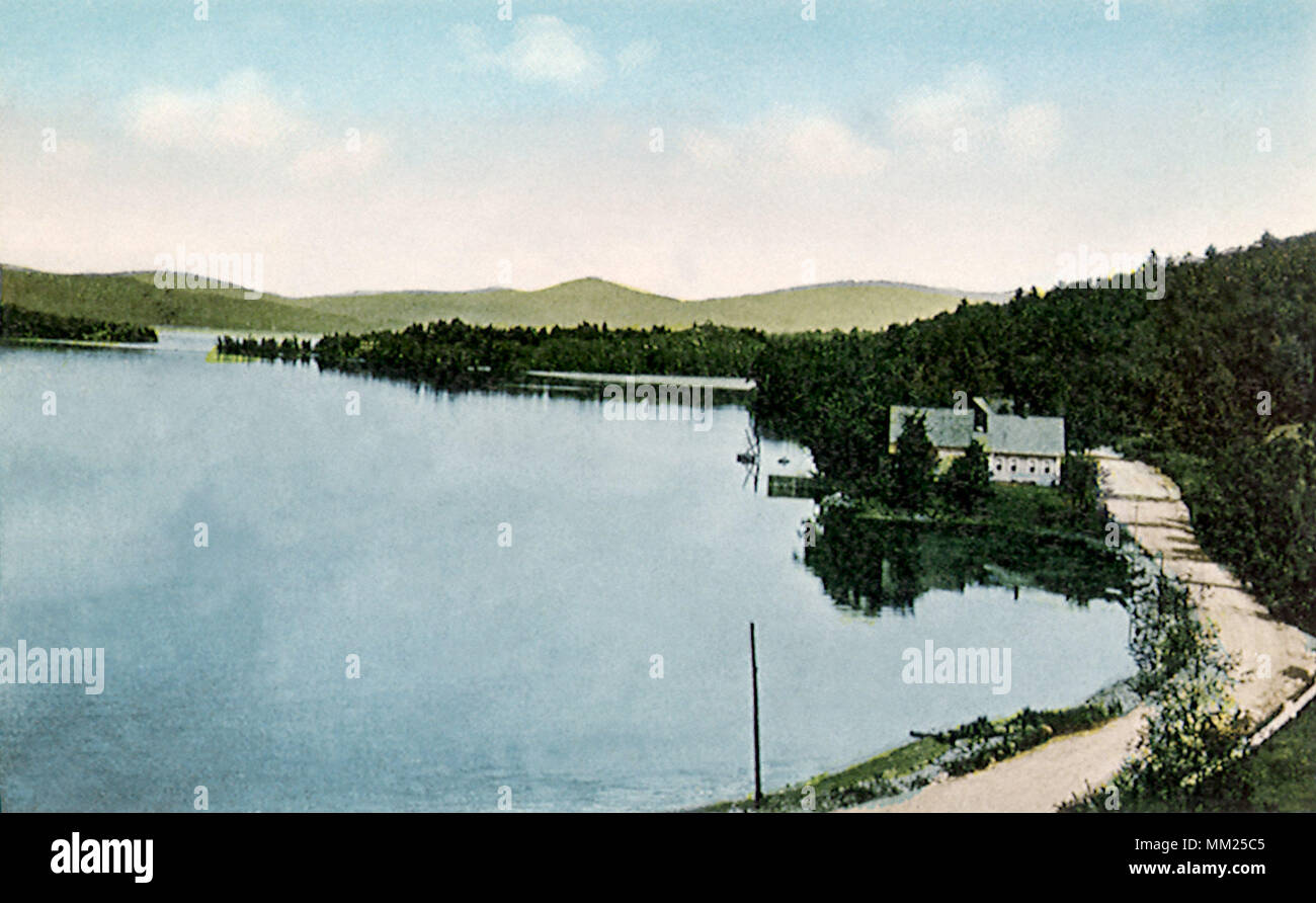 Mountain Lake and Roadside. Bristol. 1915 Stock Photo - Alamy