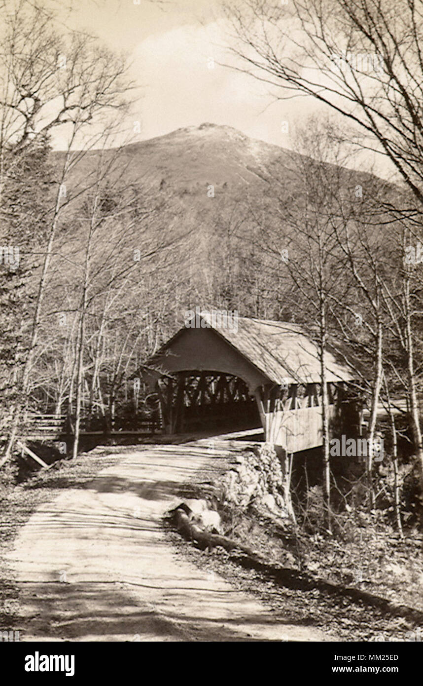 Covered Bridge. Franconia Notch. 1940 Stock Photo - Alamy