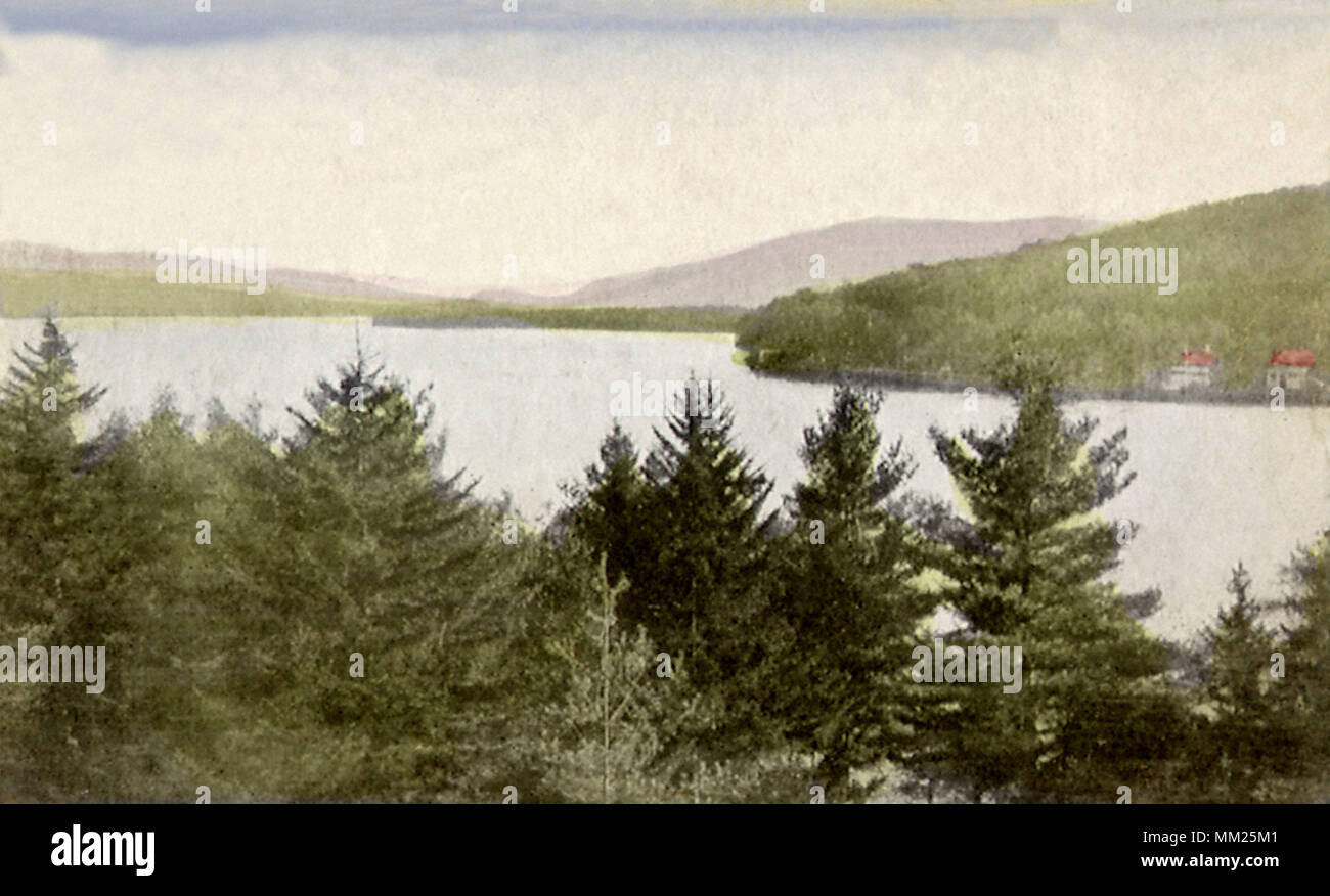 View of Sunapee Lake & Mountain. Sunapee. 1922 Stock Photo - Alamy