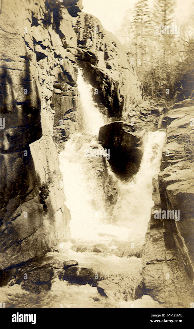 Flume Cascade in the White Mountains. Franconia. 1930 Stock Photo - Alamy