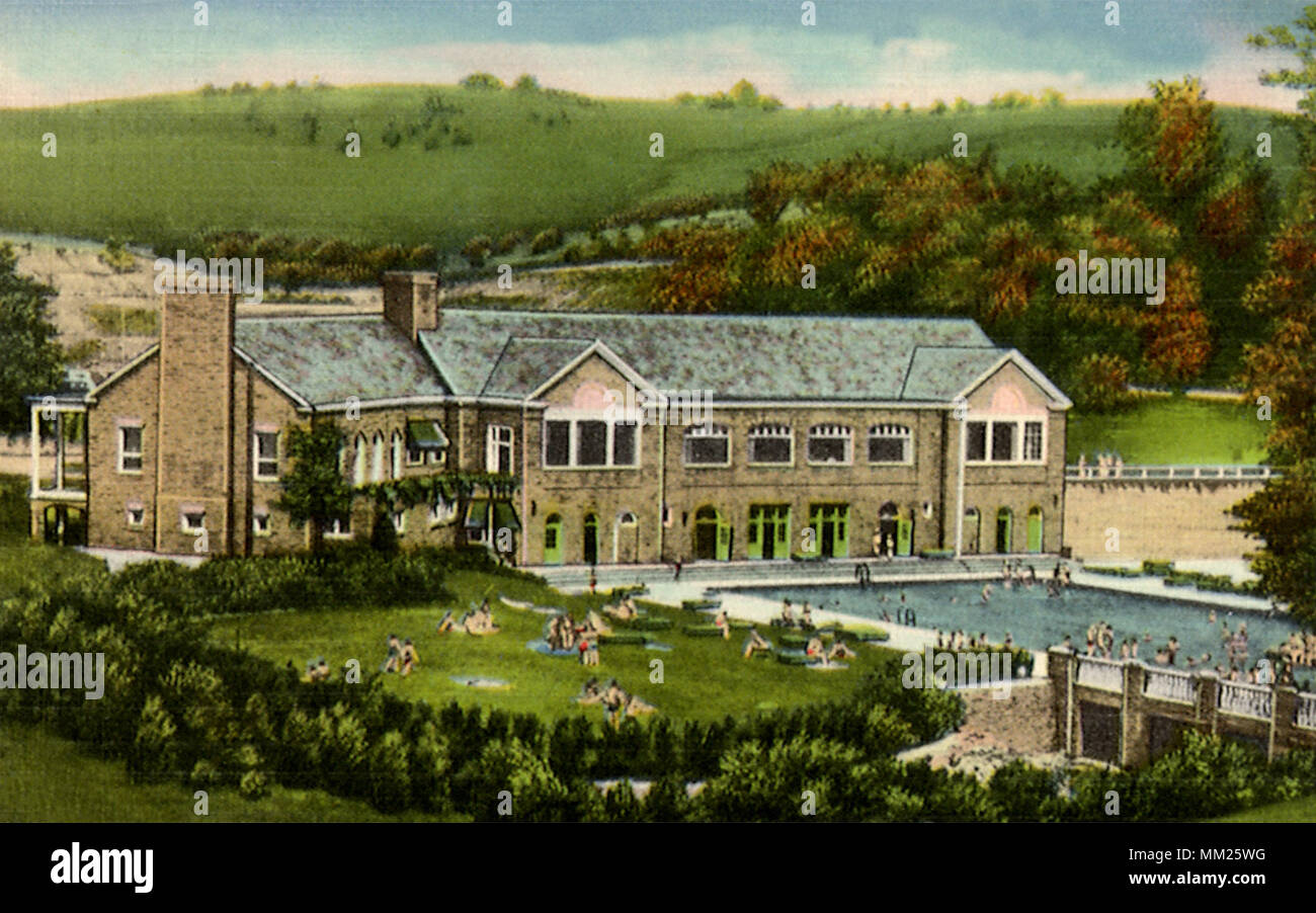 Swimming Pool at Oglebay Park. Wheeling. 1940 Stock Photo - Alamy