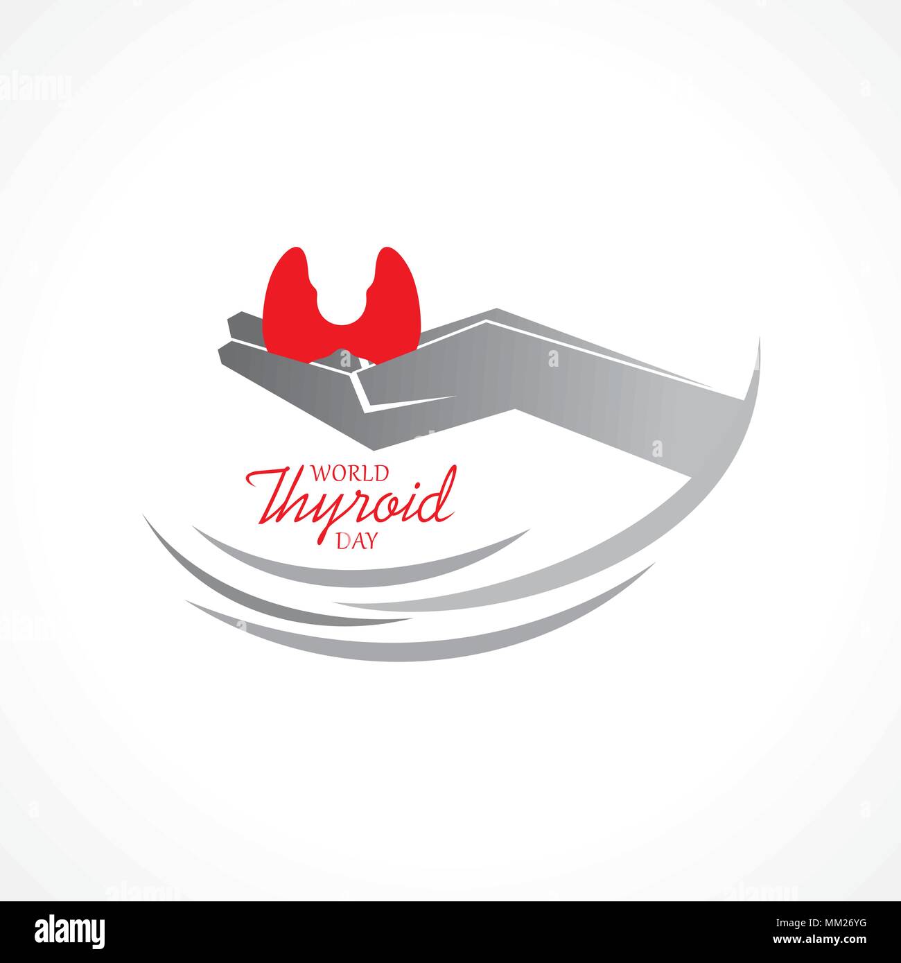 Vector illustration of World Thyroid Day poster with illustration of ...