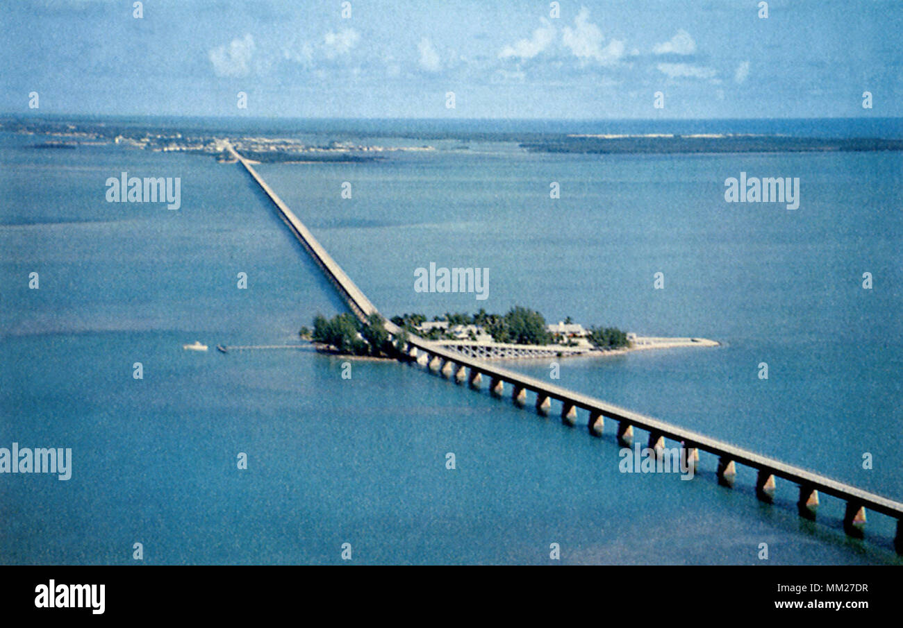Pigeon Key and Seven Mile Bridge. Key West. 1960 Stock Photo - Alamy