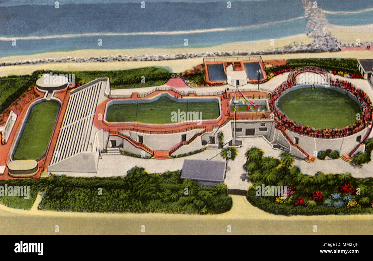 Aerial View of Marine Studios. Marineland. 1940 Stock Photo - Alamy