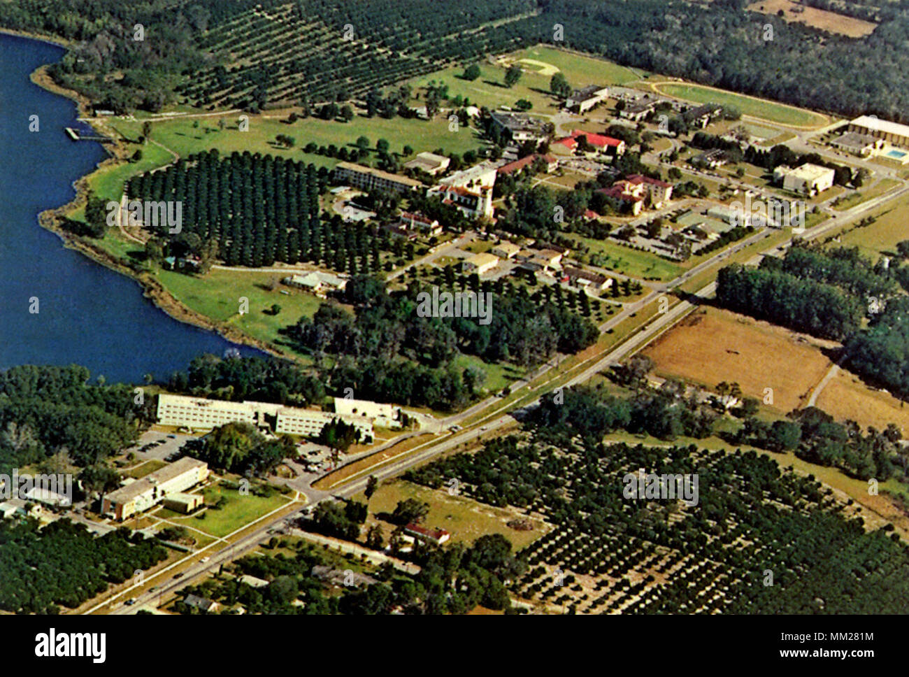 View of Saint Leo College and City. Saint Leo. 1960 Stock Photo - Alamy