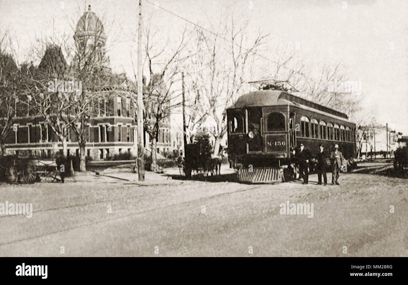 Courthouse & Train. Boulder. 1915 Stock Photo - Alamy