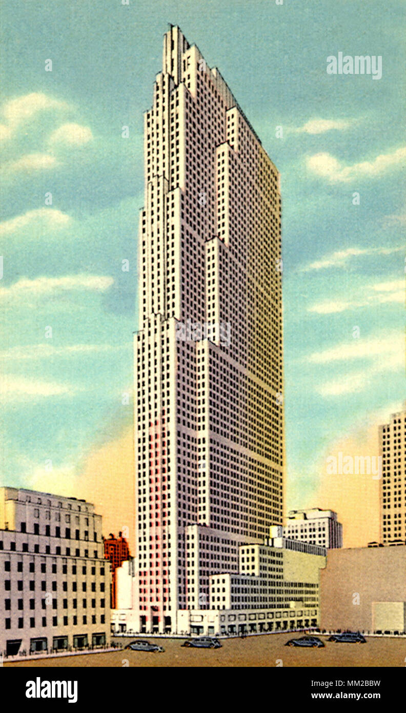 R.C.A. Building in Rockefeller Center. New York City. 1940 Stock Photo ...