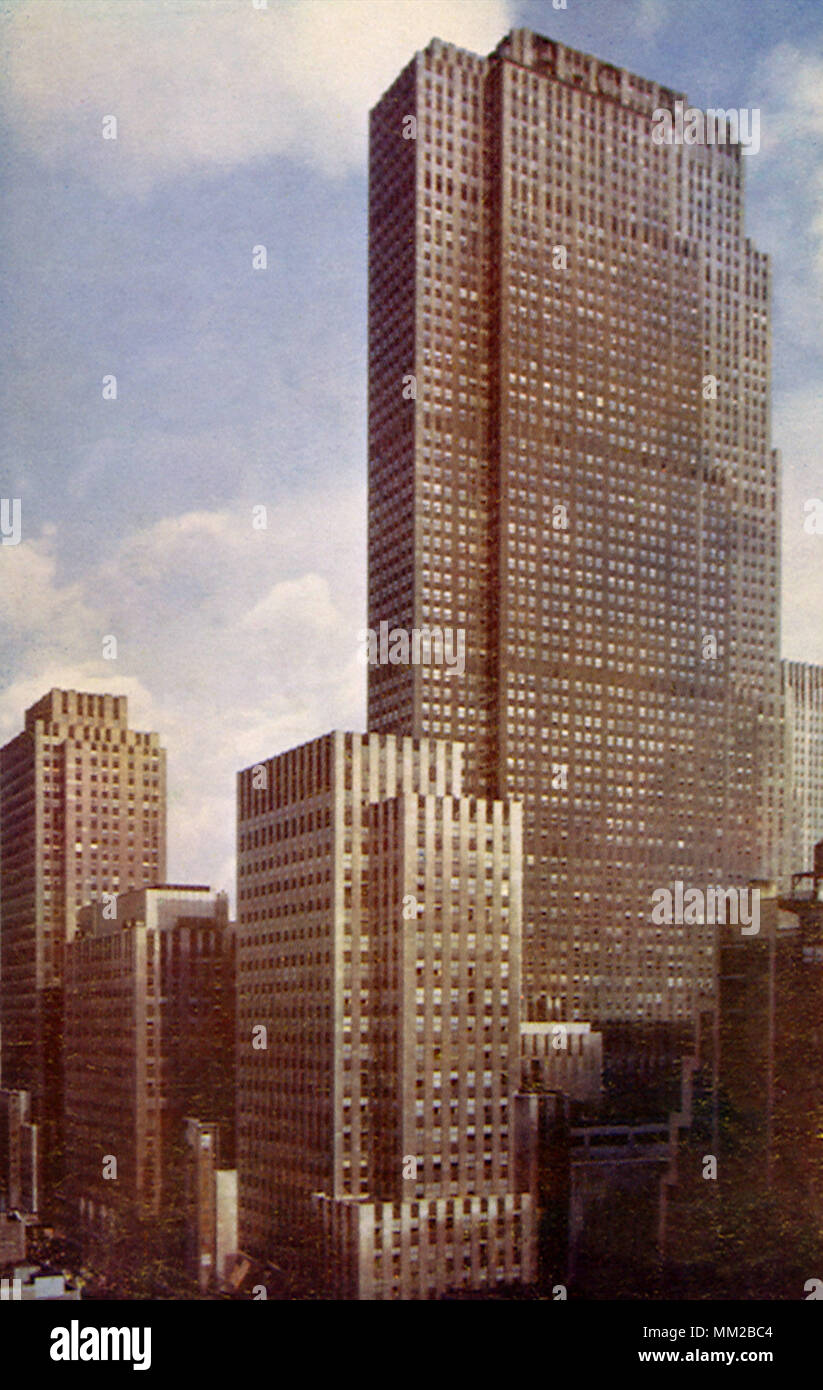 R.C.A. Building, Rockefeller Center. New York City. 1945 Stock Photo ...
